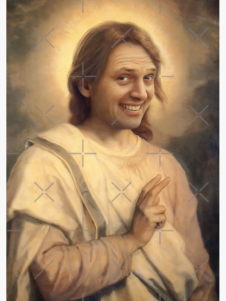 "Rik Mayall Jesus" Art Print by PortraitKings | Redbubble