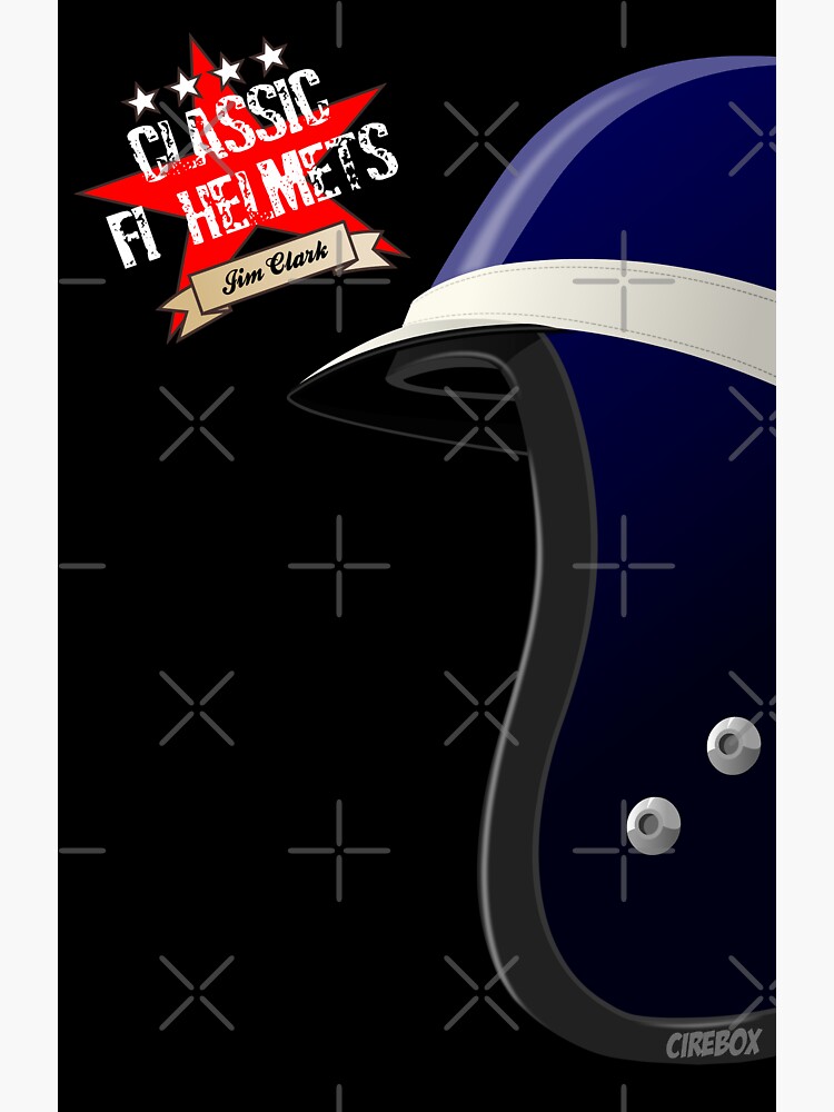 "JIM CLARK _ Classic F1 Helmets" Framed Art Print for Sale by Cirebox ...