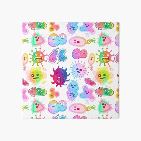 "Cute Microbes Bacteria, Virus, Ecoli MicroBiology Seamless Pattern ...