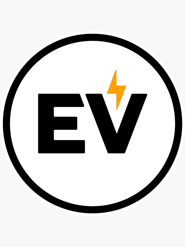 "EV Sticker - Euro Style, White" Sticker for Sale by evsquad | Redbubble