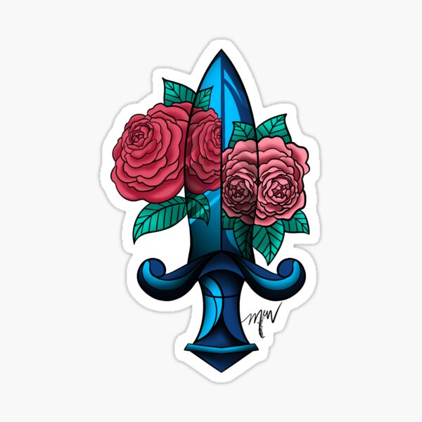 "Reflective Dagger No. 1" Sticker by megcutspaper | Redbubble