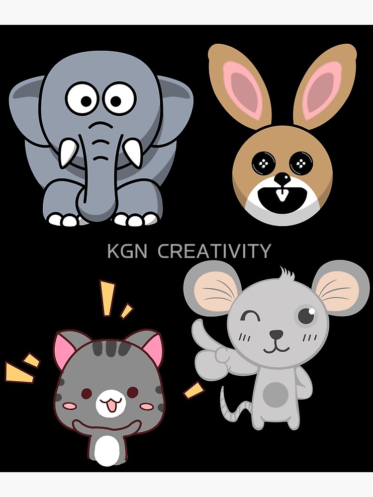 "Funny animal cartoon sticker pack " Poster by ALAM08 | Redbubble