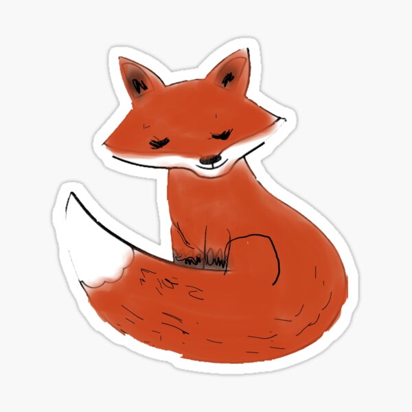 "Adorable foxy" Sticker for Sale by Sifan | Redbubble