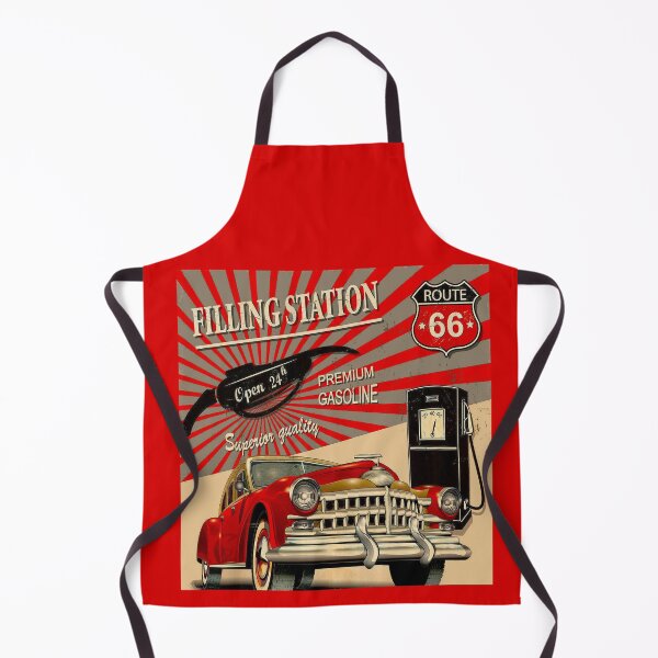 "ROUTE 66 : Vintage Highway Advertising Print" Apron by posterbobs ...