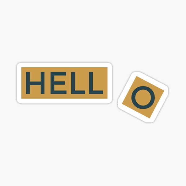 "Hello Hell" Sticker for Sale by kamorim | Redbubble