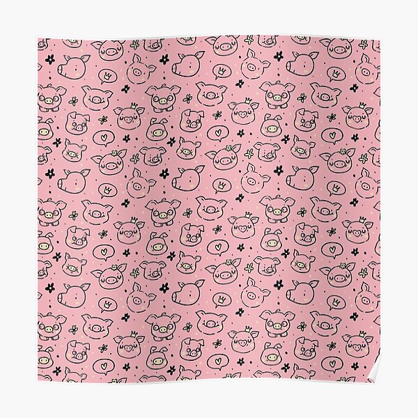 "Cute little hand drawn pigs with hats and ballons - for farm pig ...