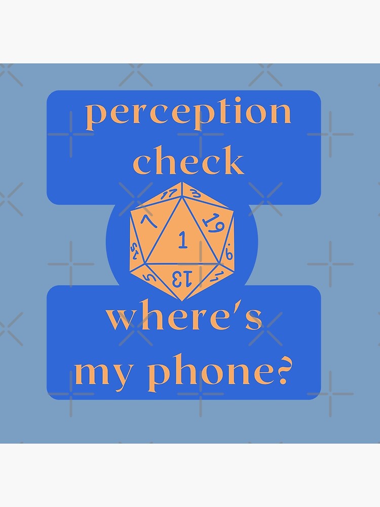 "Perception Check Critical Failure Natural 1 Dice Dnd" Poster by ...