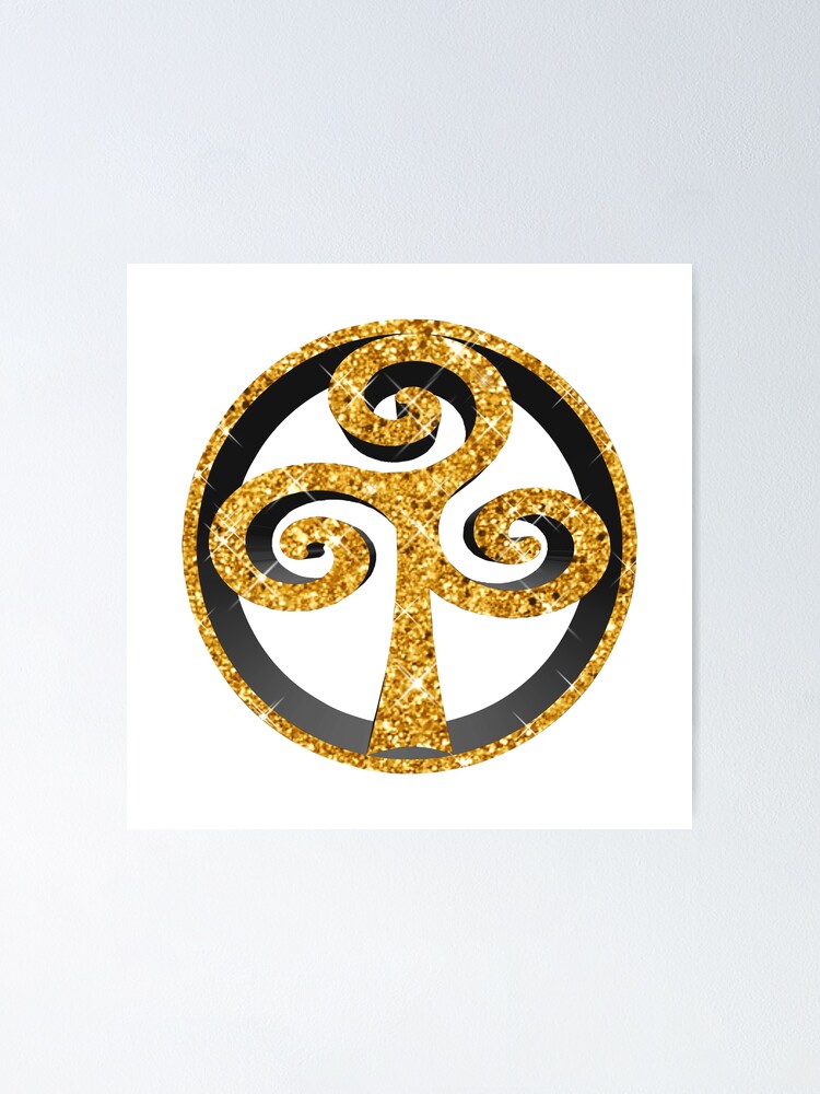 "Tree of Life Golden Triskelion" Poster by joshuayule | Redbubble