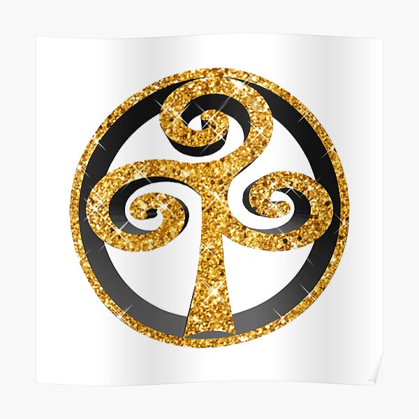 "Tree of Life Golden Triskelion" Poster by joshuayule | Redbubble
