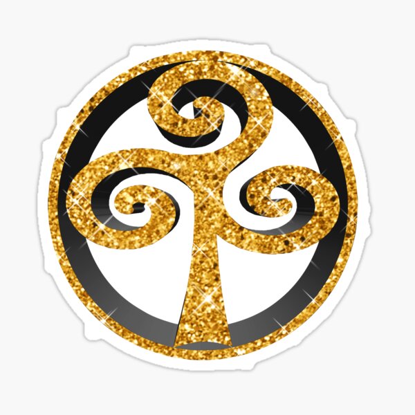 "Tree of Life Golden Triskelion" Sticker for Sale by joshuayule | Redbubble