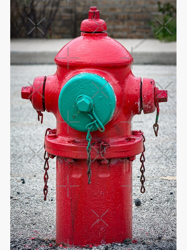 "Red Traverse City Iron Works Smooth Hydrant" Poster for Sale by ...