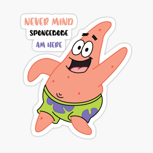 "SpongeBob SquarePants Patrick Face Portrait T-Shirt" Sticker for Sale ...