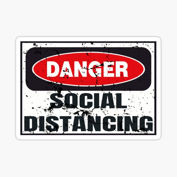 "Danger Social Distancing Graphic, Funny Vintage Warning Sign Gift Tee ...