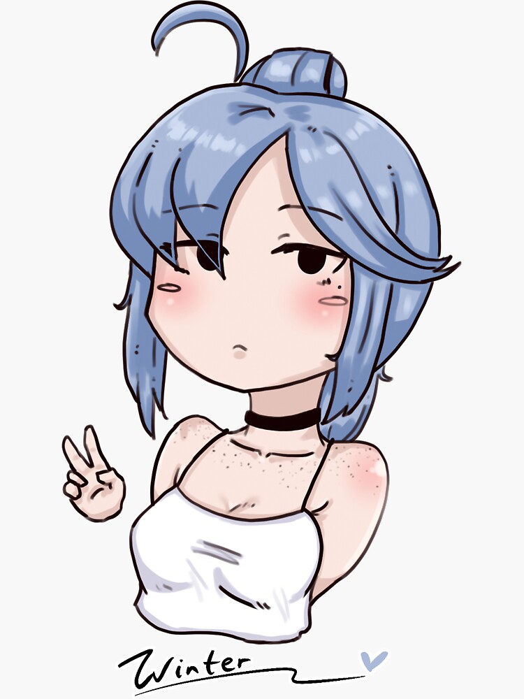 "Chibi Winter" Sticker for Sale by hbeatsart | Redbubble