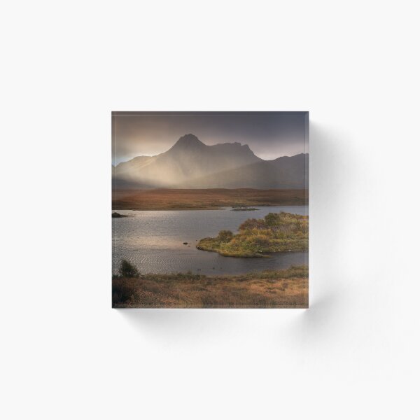 Acrylblock for Sale mit "Ben Loyal stürmischer Sonnenaufgang Loch Hakel ...