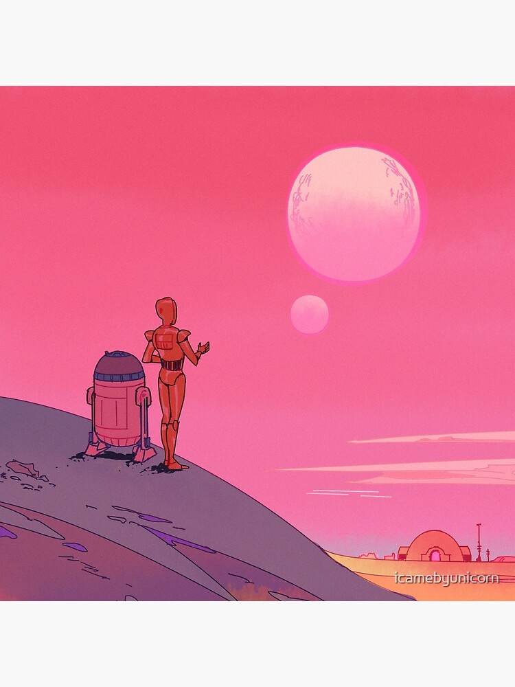 "Binary sunset" Poster for Sale by icamebyunicorn | Redbubble