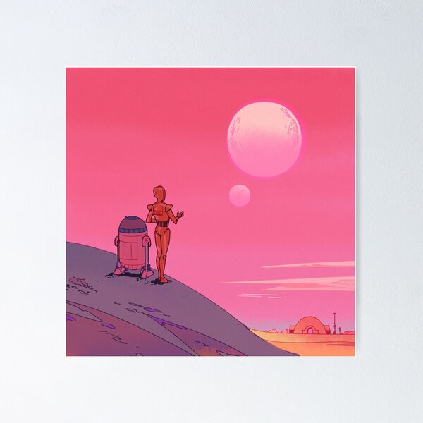 "Binary sunset" Poster for Sale by icamebyunicorn | Redbubble