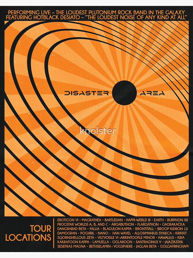 "Disaster Area Band Poster" Poster by knolster | Redbubble