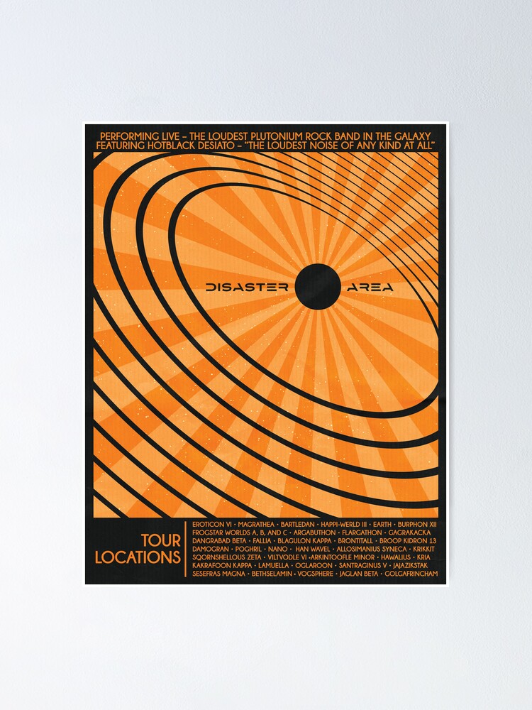 "Disaster Area Band Poster" Poster by knolster | Redbubble