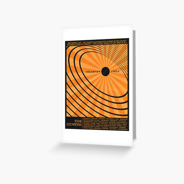 "Disaster Area Band Poster" Greeting Card for Sale by knolster | Redbubble