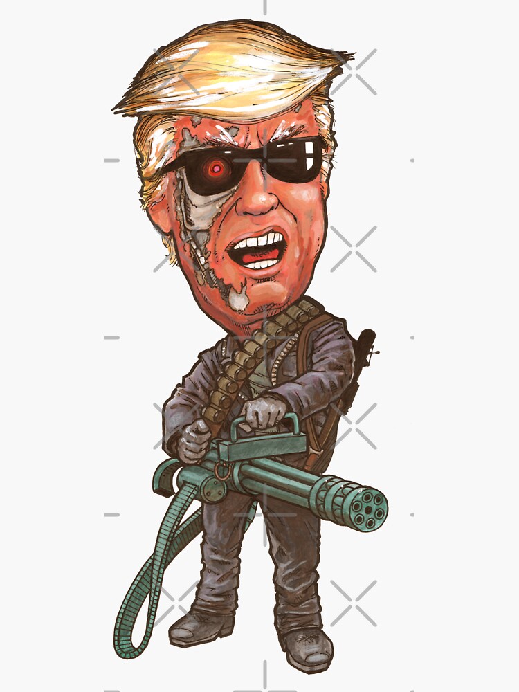 "Trumpinator" Sticker for Sale by Trump-Babble | Redbubble