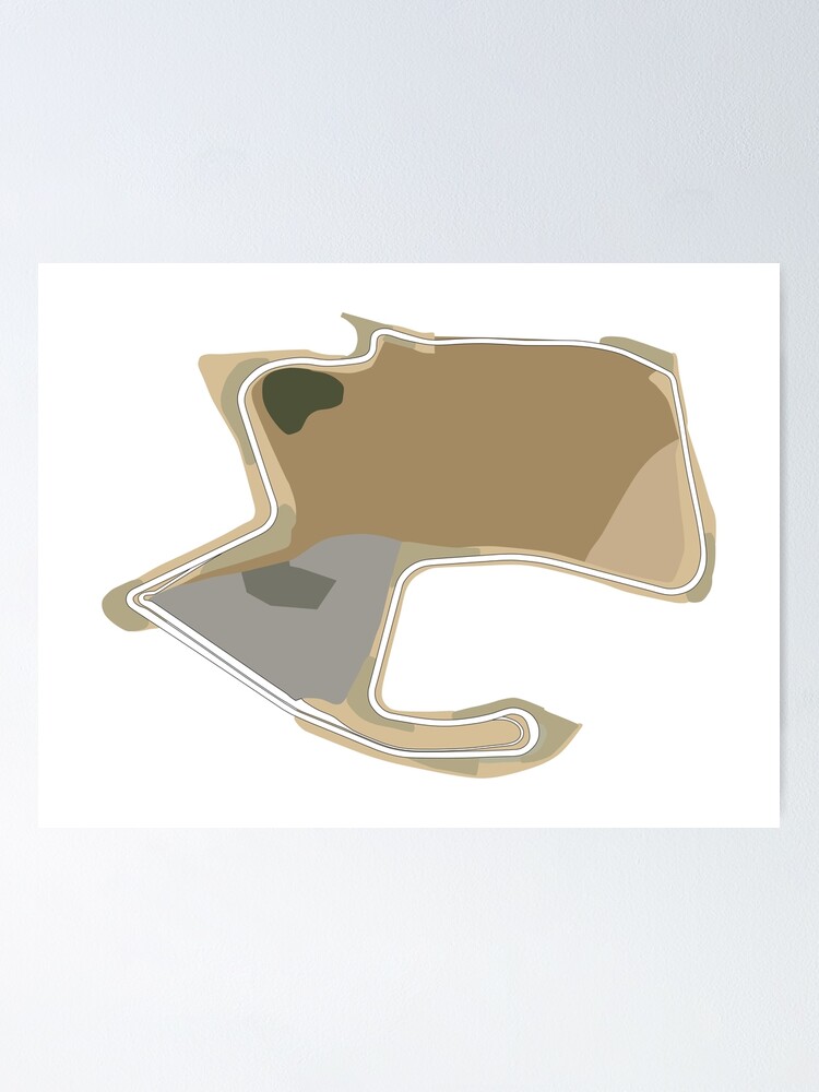 "Laguna Seca MotoGP track layout" Poster for Sale by TracksWorld ...