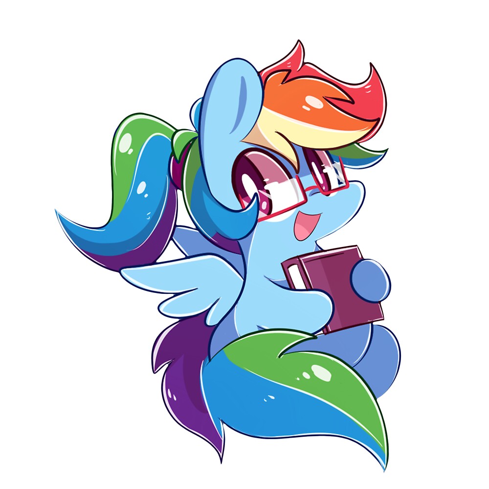 "Rainbow Dash Bookworm" by Timanator3000 | Redbubble