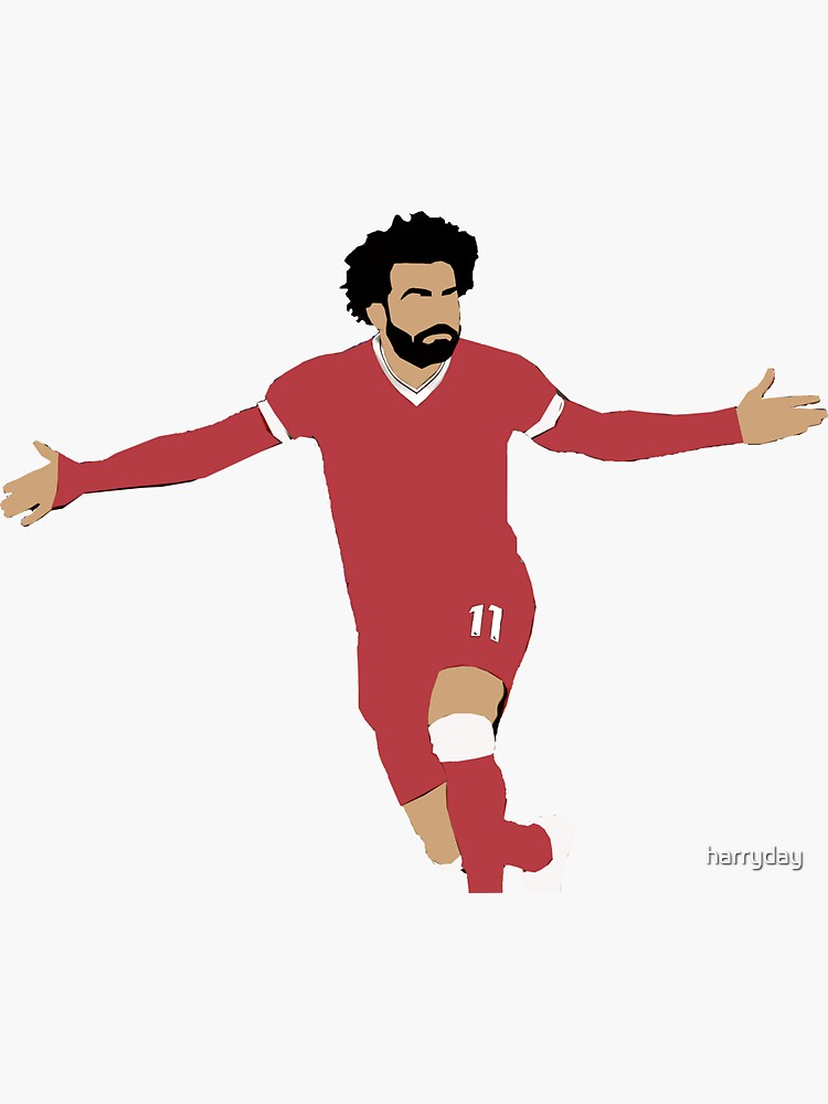"mo salah liverpool" Sticker by harryday | Redbubble