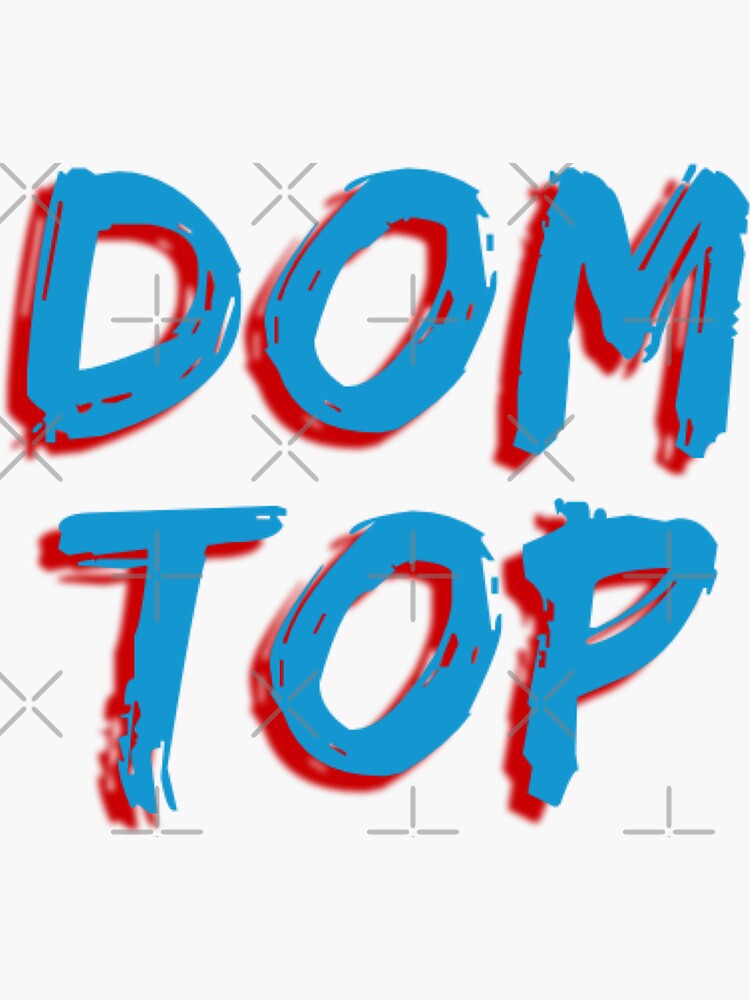 "DOM TOP" Sticker by DiaperedFancy | Redbubble