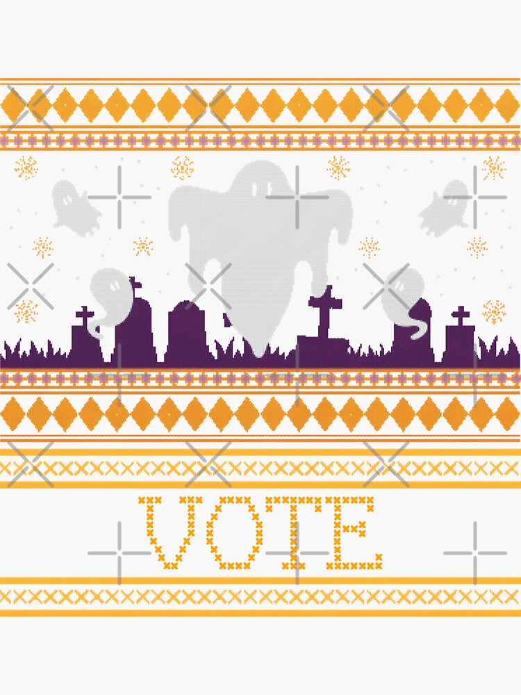 "Halloween Spooky Ghost Vote" Sticker for Sale by CreatedbyJR | Redbubble