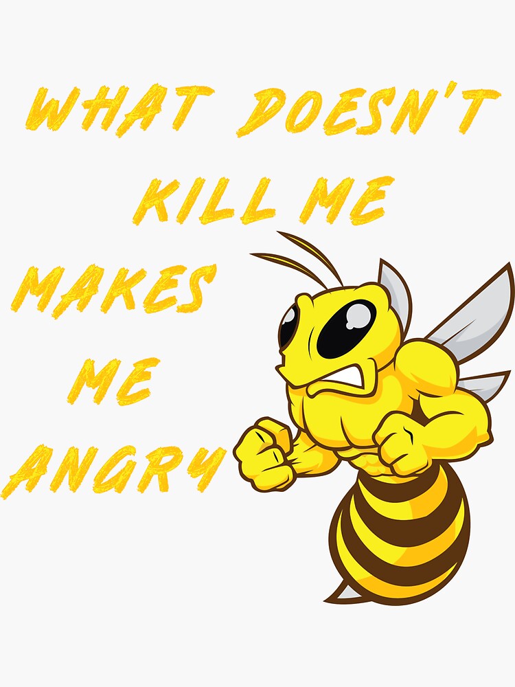 "Angry bee" Sticker for Sale by bodyposter | Redbubble