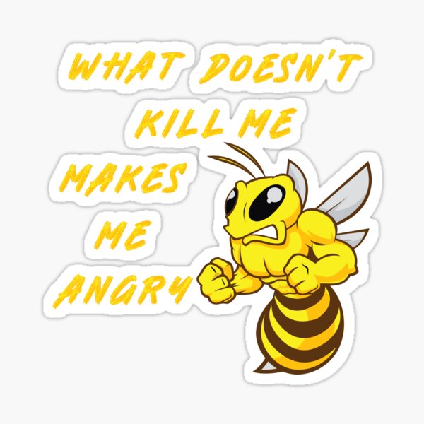 "Angry bee" Sticker for Sale by bodyposter | Redbubble