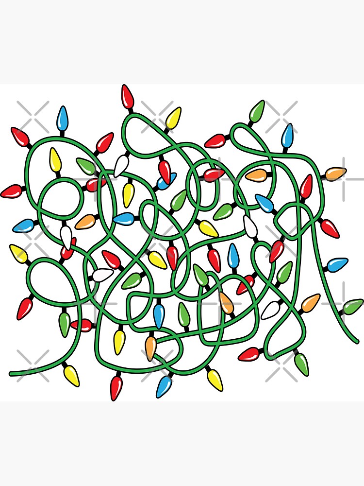 "Tangled Christmas Lights" Magnet for Sale by DanandDee | Redbubble