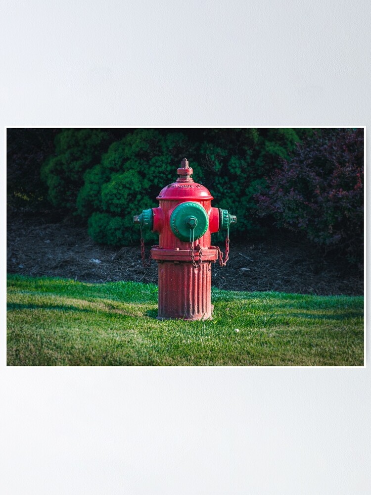 "Fluted TCIW Red Fire Hydrant" Poster for Sale by Enzwell | Redbubble
