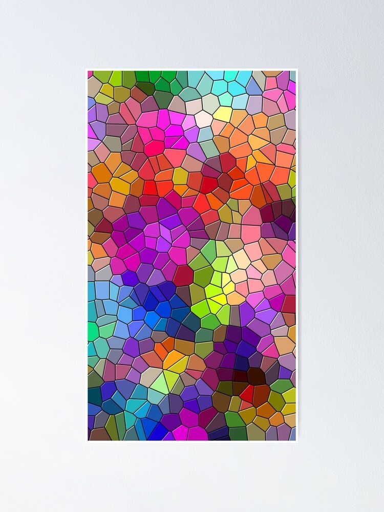 "Polychromatic Bright Tiles Abstract" Poster for Sale by lotusbud ...