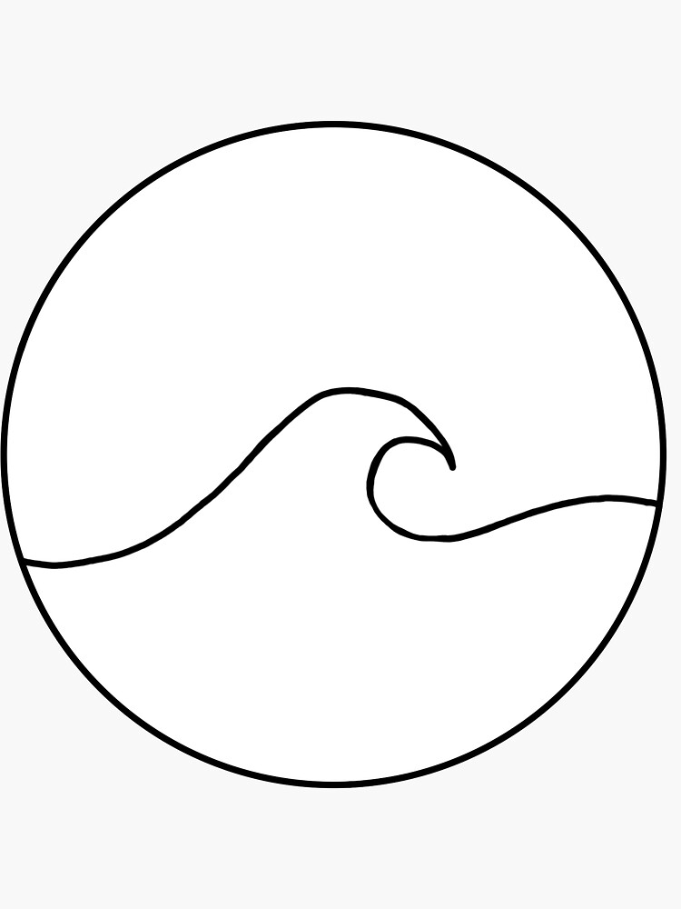 "Circle wave " Sticker by Stickersbyceci | Redbubble