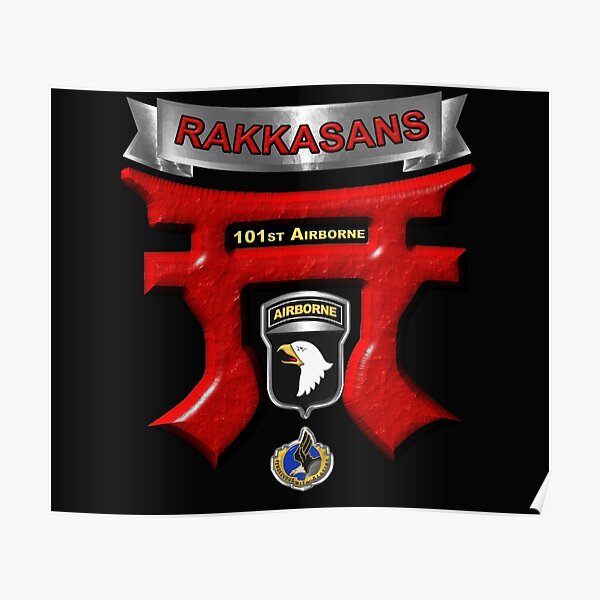 "101st Airborne Division “RAKASSANS”" Poster for Sale by SoldierAlways ...