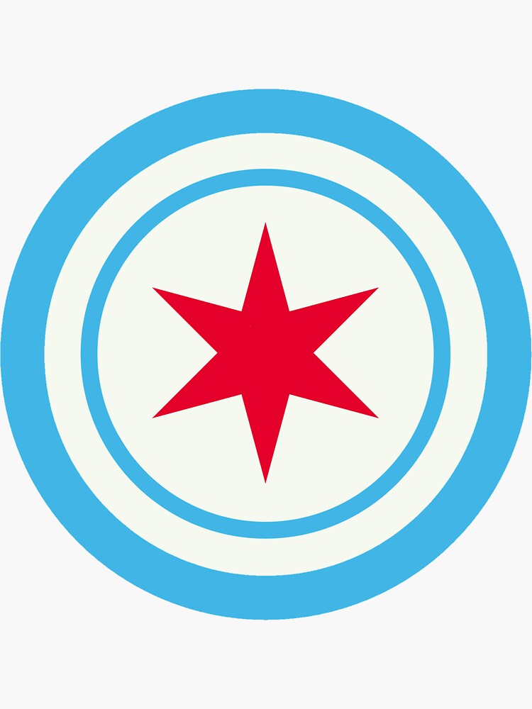 "Chicago Star" Sticker for Sale by BanditoDorito | Redbubble
