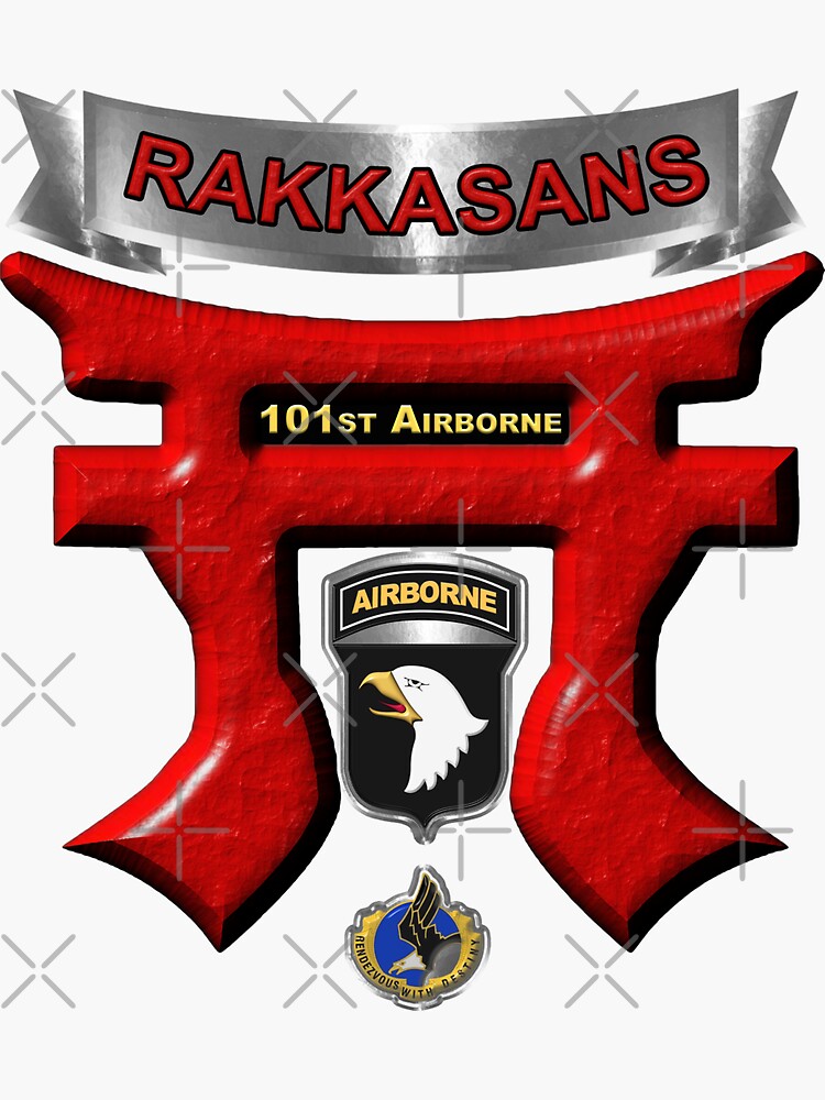 "101st Airborne Division “RAKASSANS”" Sticker for Sale by SoldierAlways ...