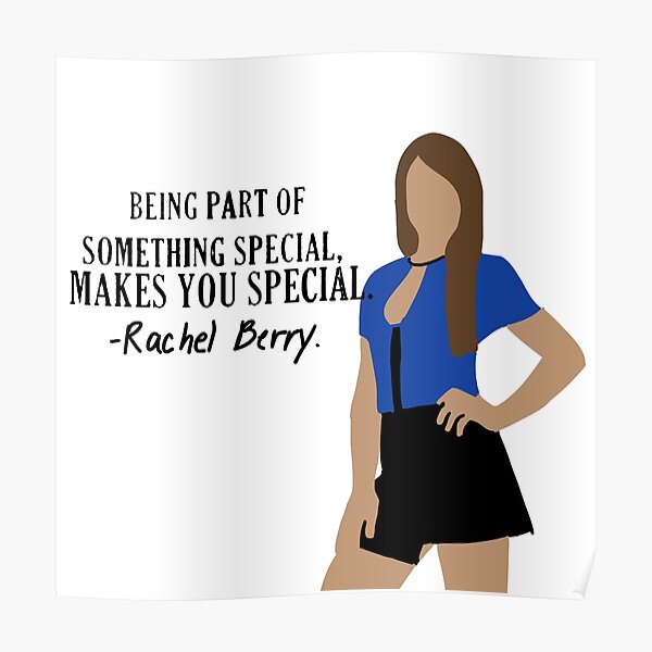 "Glee Rachel Berry Quote" Poster for Sale by gleefanjoelie | Redbubble