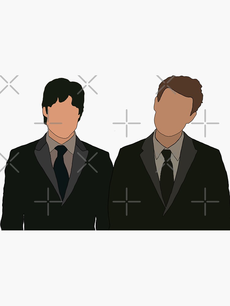 "Damon and Stefan" Sticker by derrymerch | Redbubble