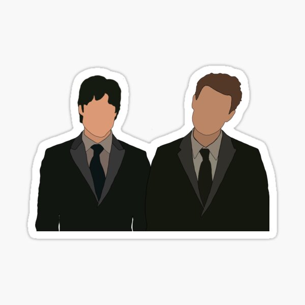 "Damon and Stefan" Sticker by derrymerch | Redbubble