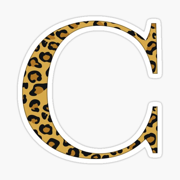 "Cheetah Print Letter C" Sticker by KatherineWinner | Redbubble