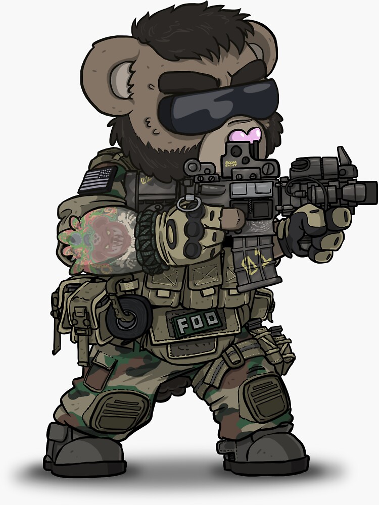 Foo Bear Tan Sticker For Sale By Hiwez Redbubble