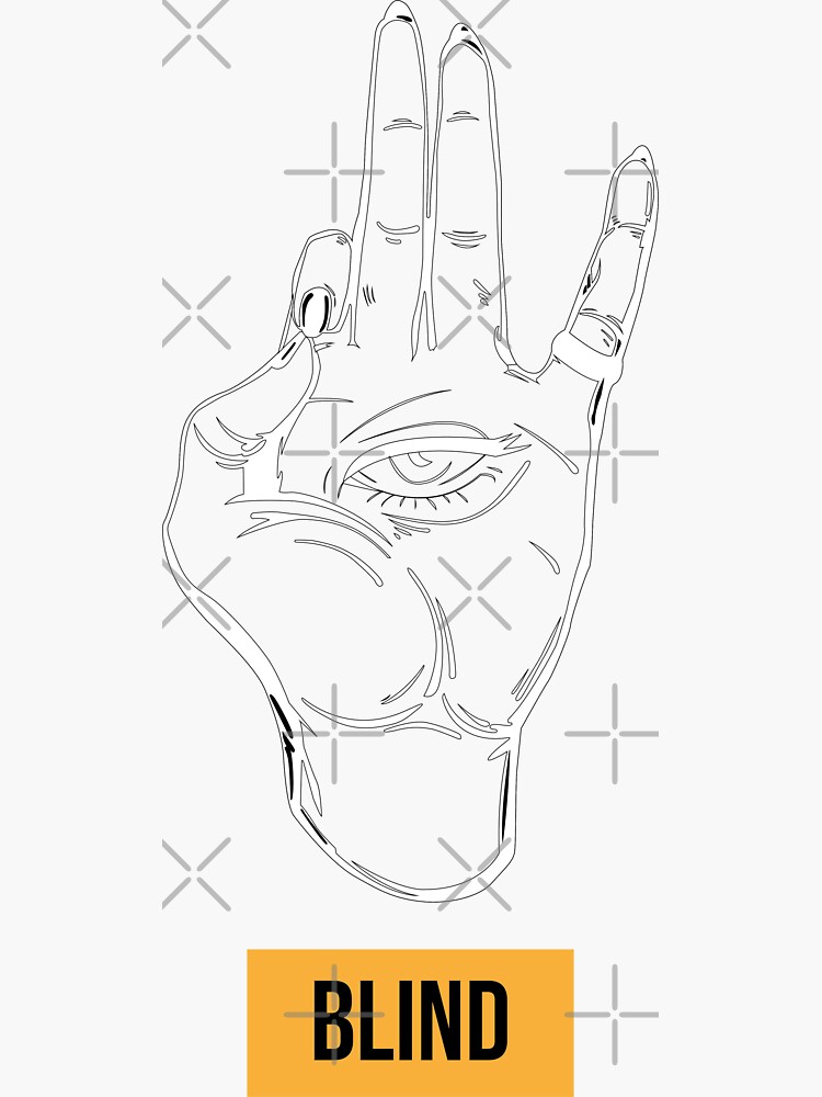 "Blind" Sticker for Sale by EyesOnMeBrand | Redbubble