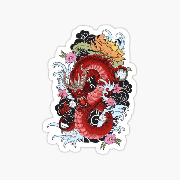 "Chinese Dragon" Sticker by ArfinS | Redbubble