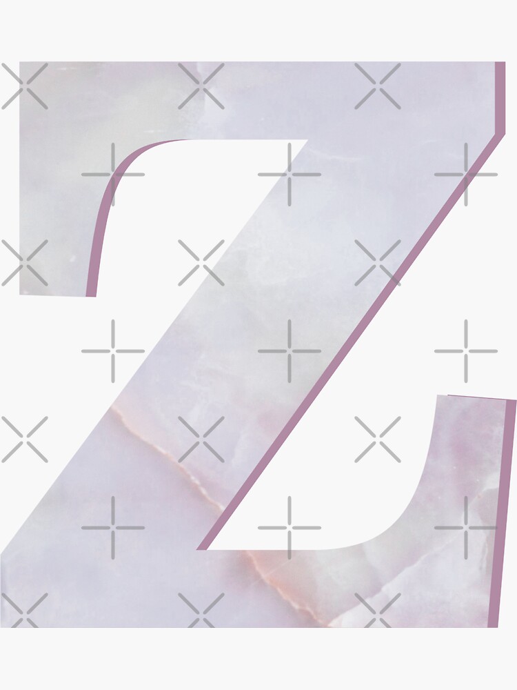 "Quartz Monogram Letter Z" Sticker for Sale by avion-en-papier | Redbubble