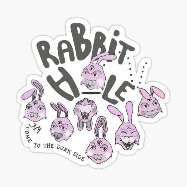 "Dark Rabbit Hole" Sticker for Sale by MisconceivedF | Redbubble