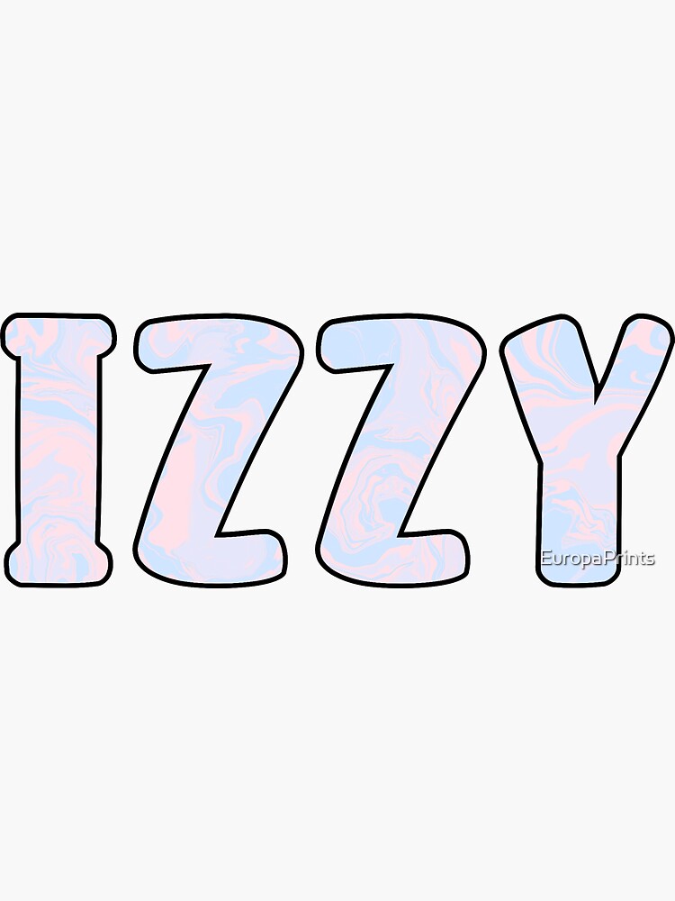 "Izzy Pastel Name" Sticker for Sale by EuropaPrints | Redbubble