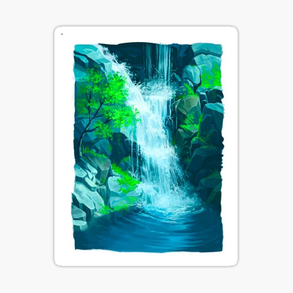 "waterfalls" Sticker for Sale by Megatu | Redbubble
